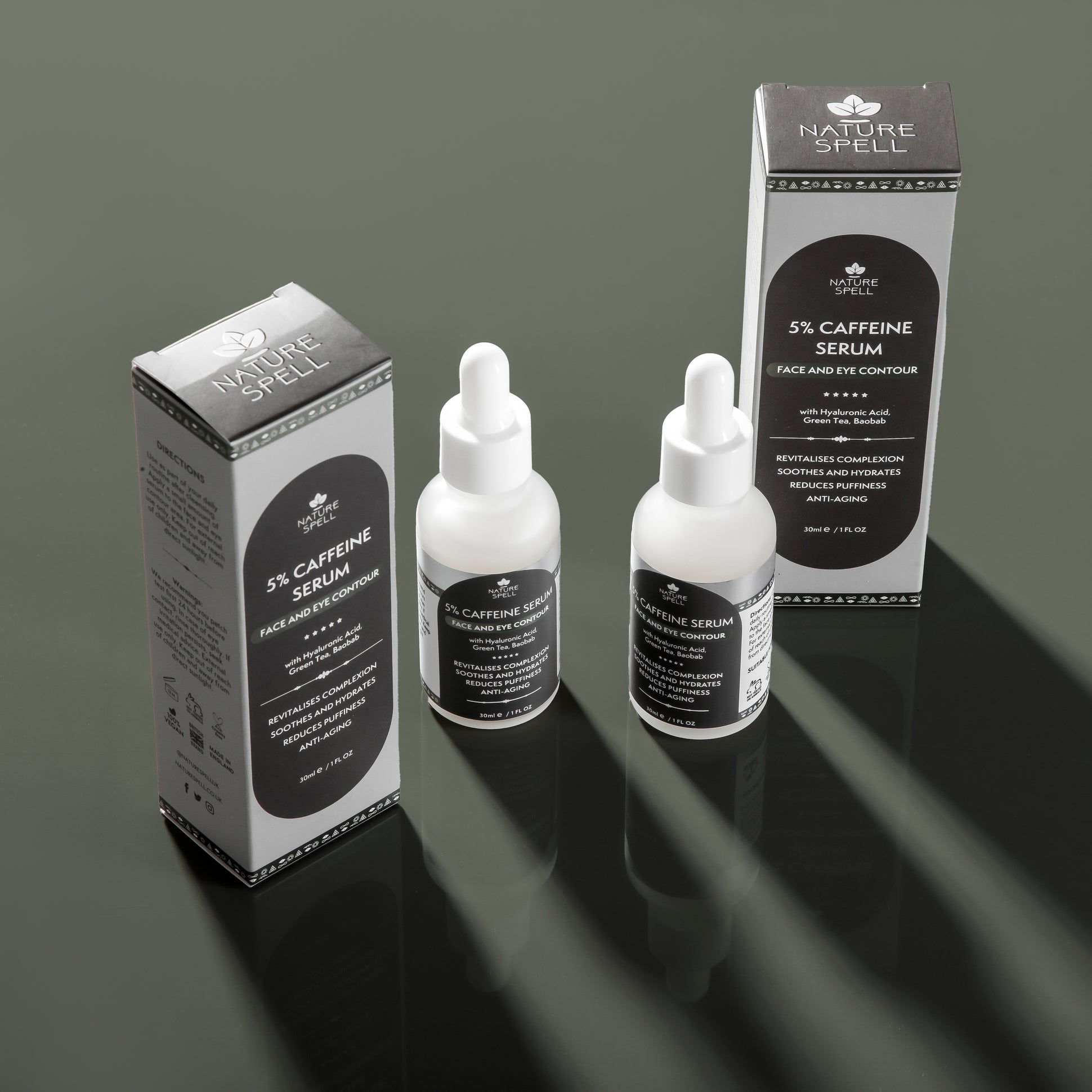 5% Caffeine Serum - Face & Eye Contour – Nature Spell Global